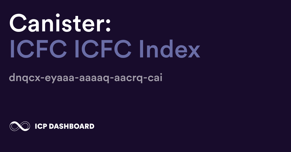 Canister: OpenFPL Index - ICP Dashboard