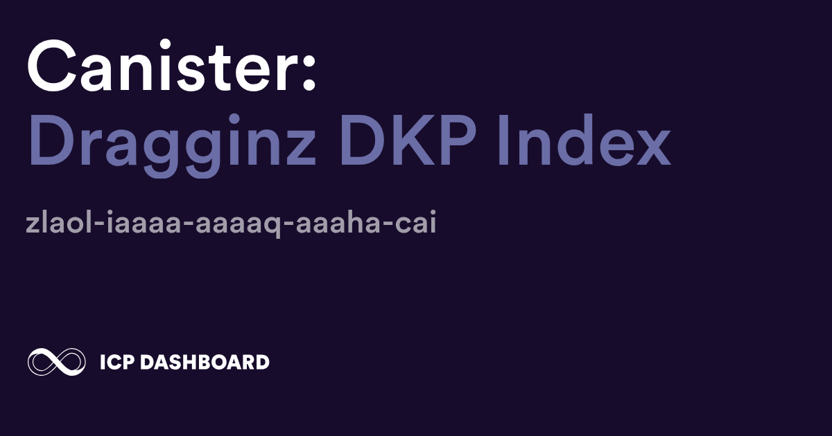 Canister: Dragginz Index - ICP Dashboard
