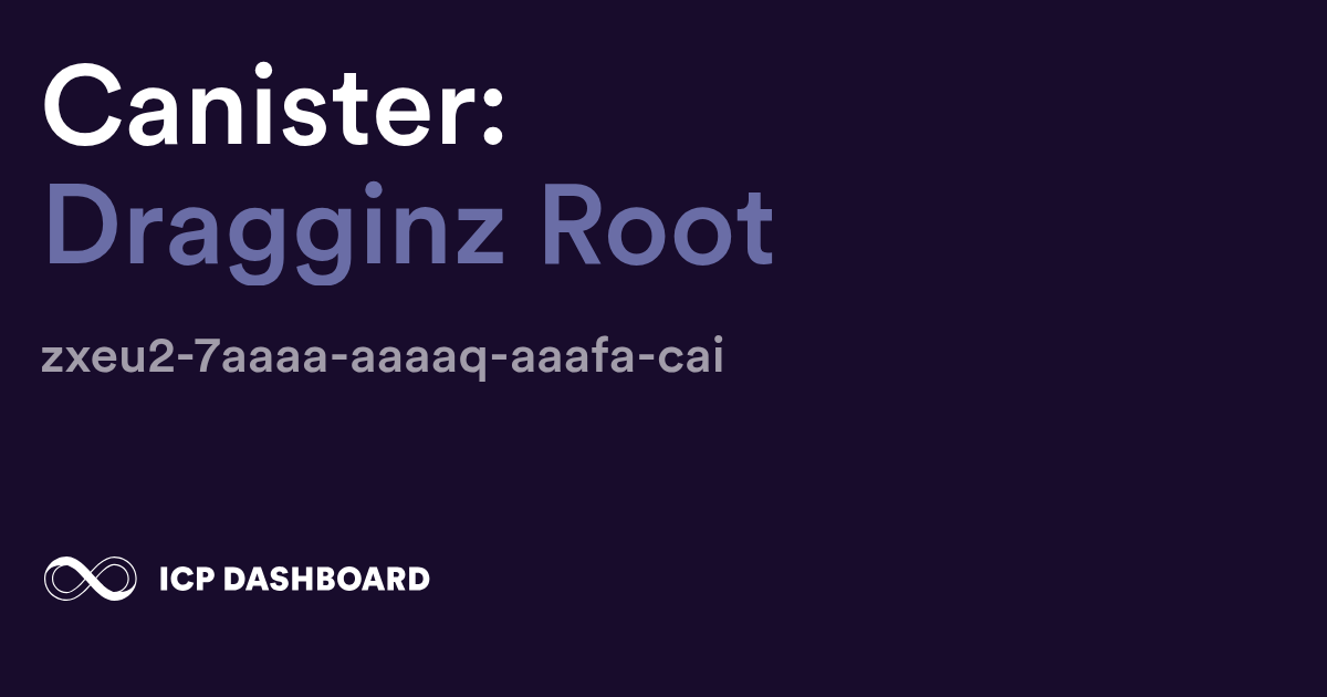 Canister: Dragginz Root - ICP Dashboard