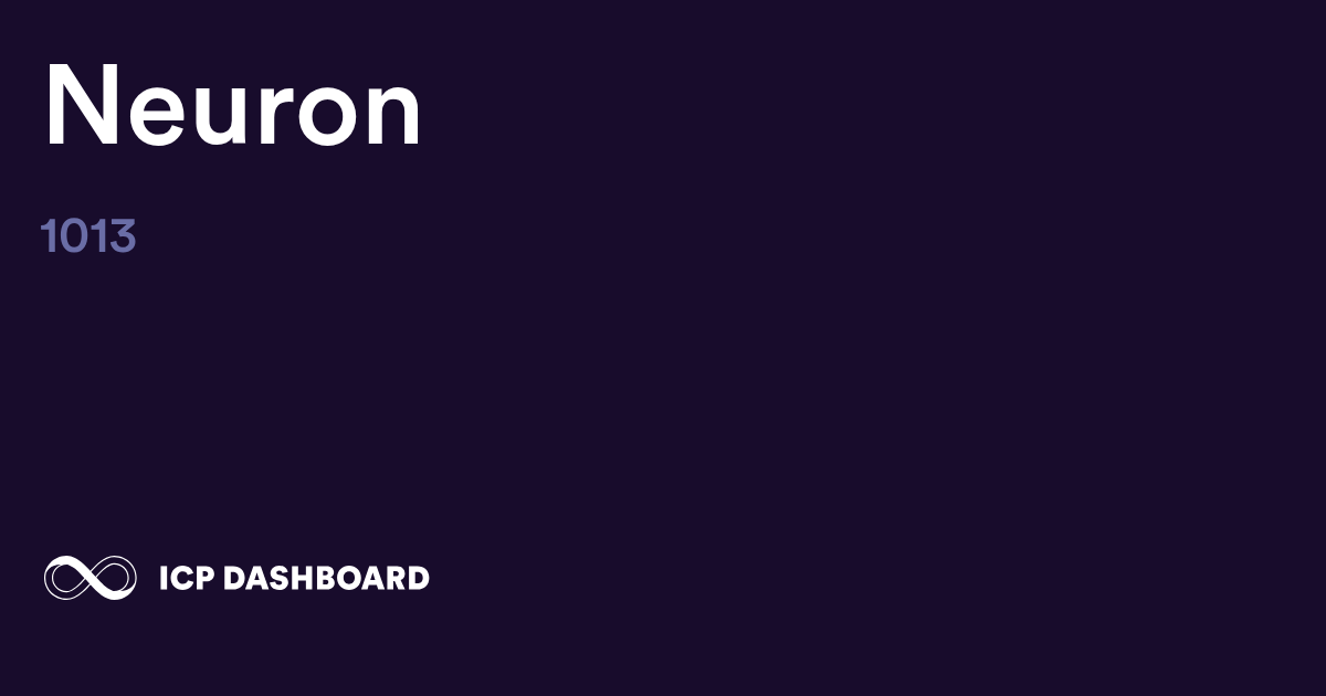 Neuron: 1013 - ICP Dashboard