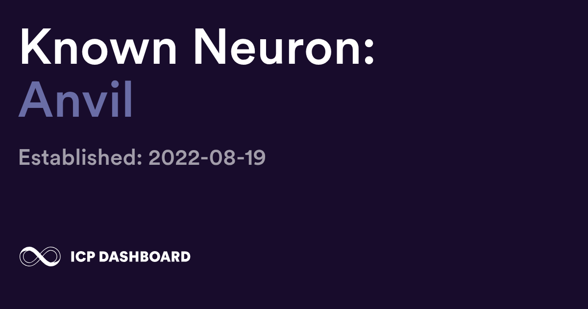 Neuron: Anvil - ICP Dashboard
