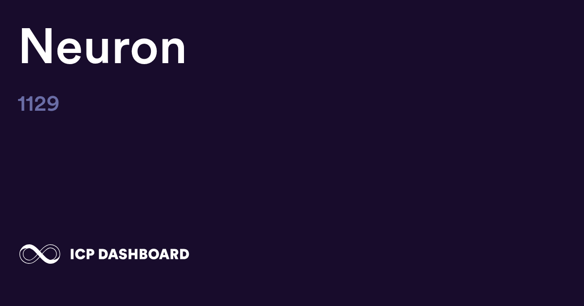 Neuron: 1129 - ICP Dashboard