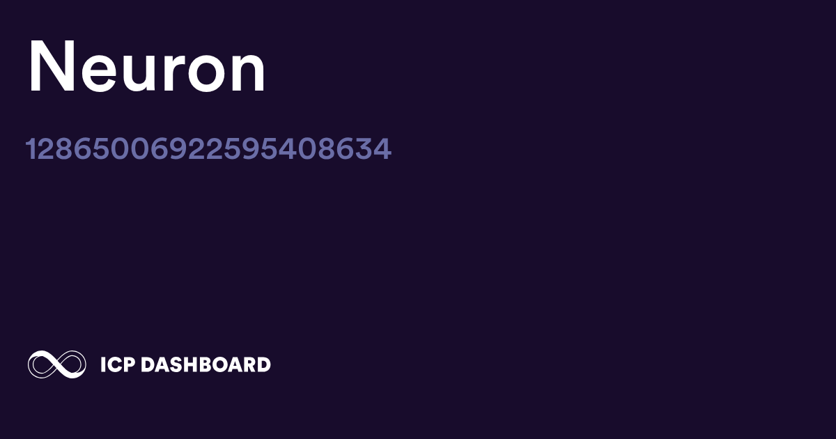 Neuron: 12865006922595408634 - ICP Dashboard