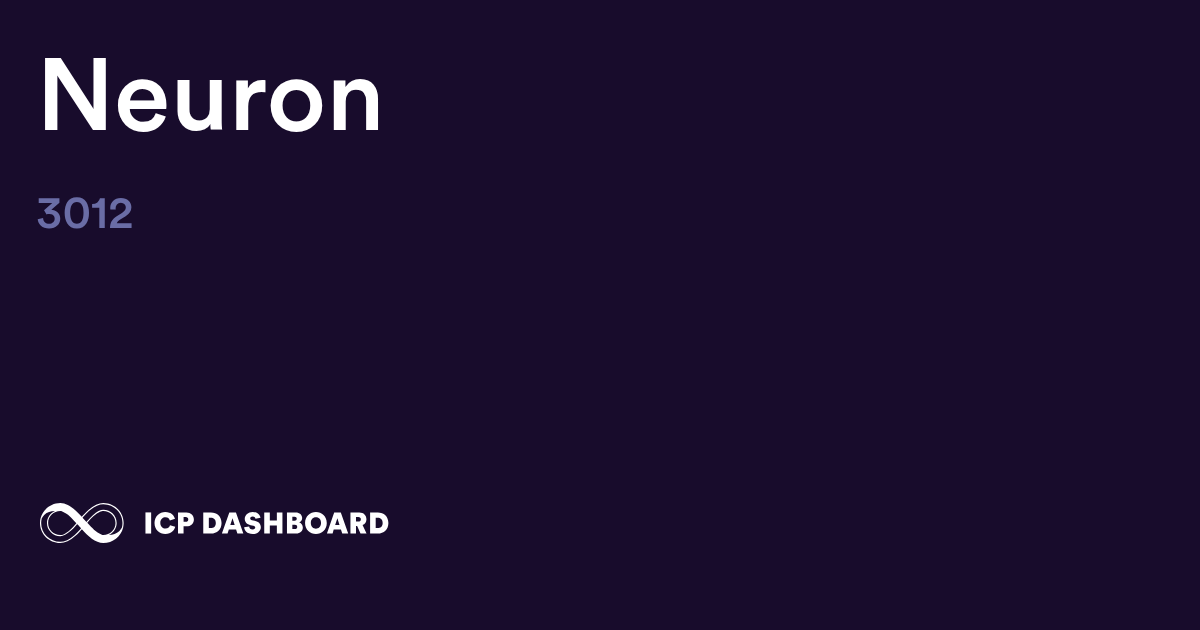 Neuron: 3012 - ICP Dashboard
