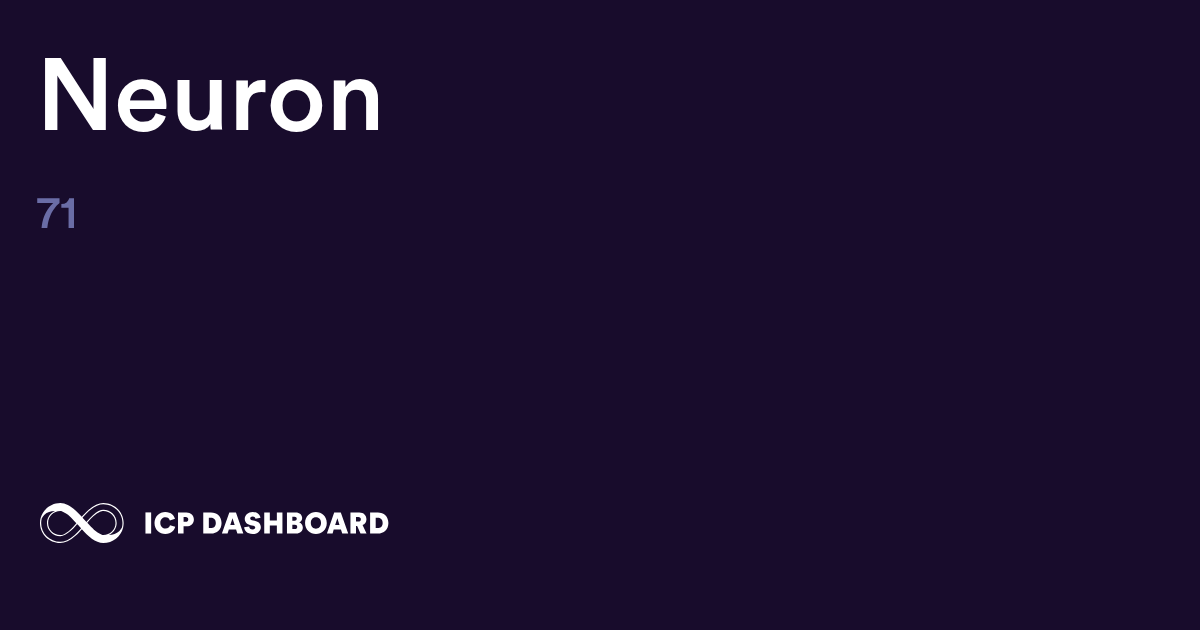 Neuron: 71 - ICP Dashboard