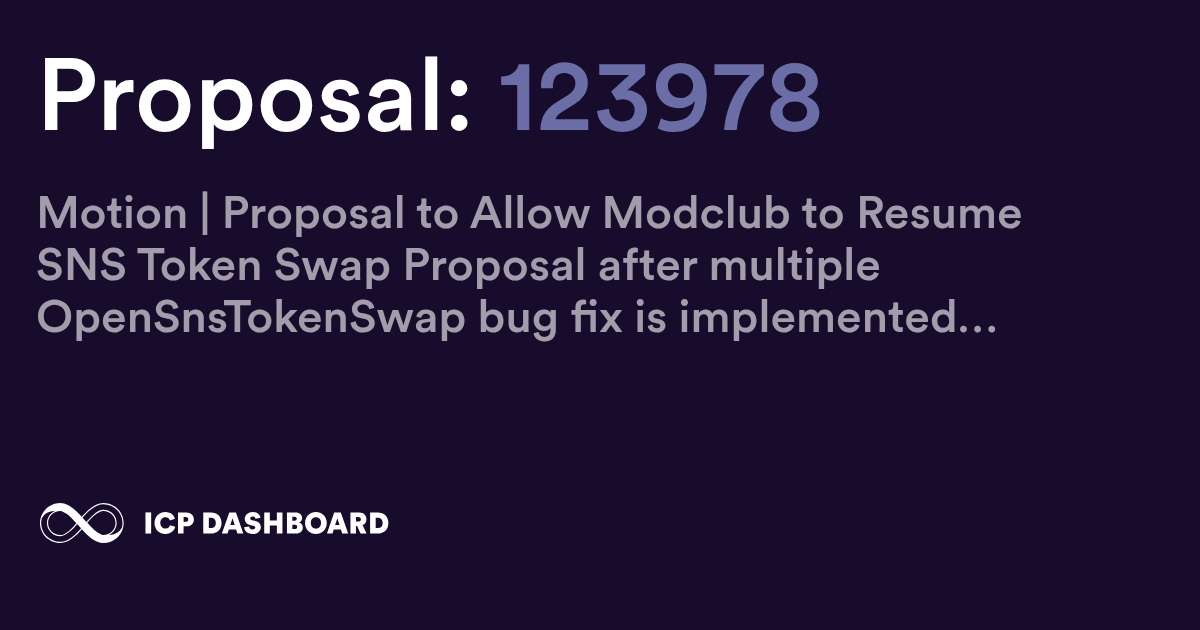 Proposal: 123978 - ICP Dashboard