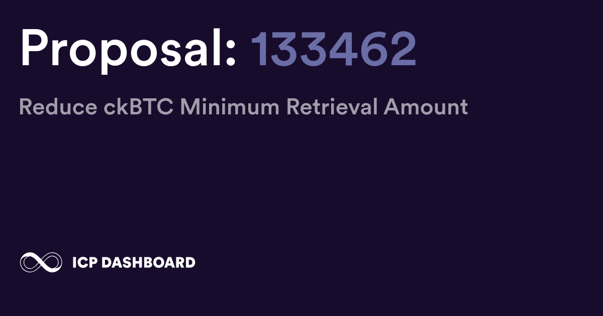 Proposal: 133462 - ICP Dashboard