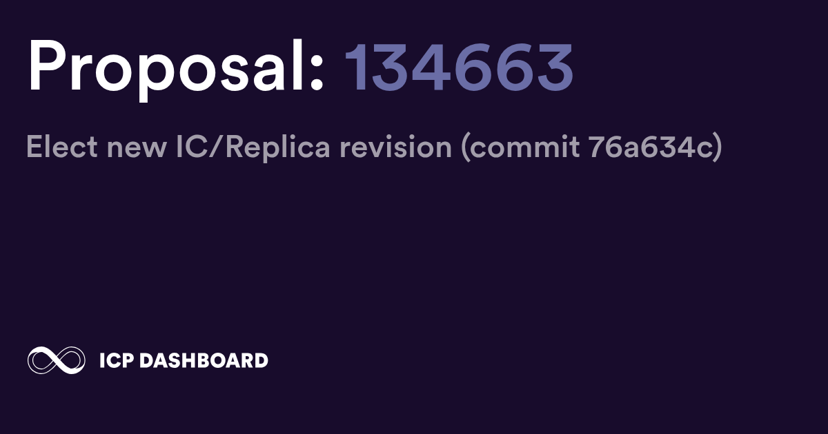 Proposal: 134663 - ICP Dashboard