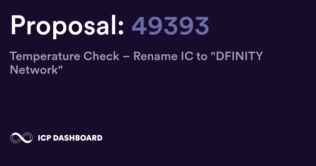 Proposal: 49393 - ICP Dashboard
