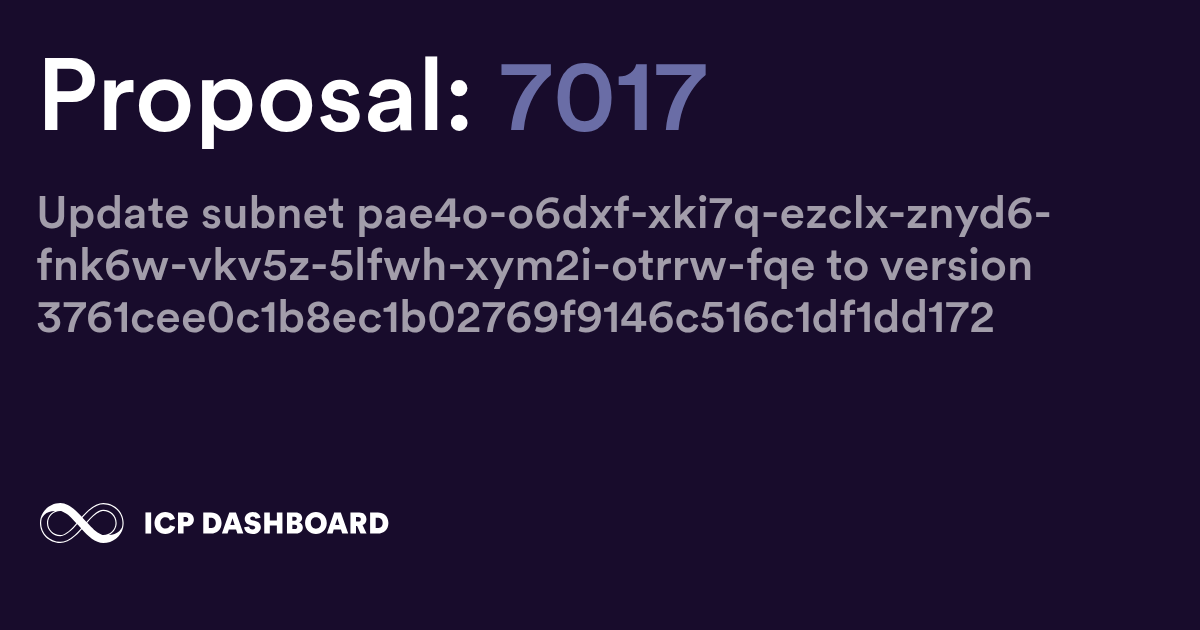 Proposal: 7017 - ICP Dashboard