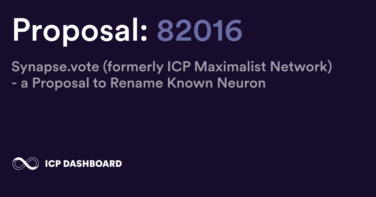 Proposal: 82016 - ICP Dashboard