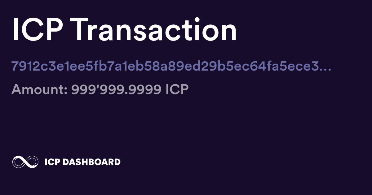 Transaction 7912c3e1ee5fb7a1eb58a89ed29b5ec64fa5ece316532646364b0be46e257ef8 Icp Dashboard